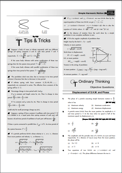 Physics Practice Questions For Simple Harmonic Motion